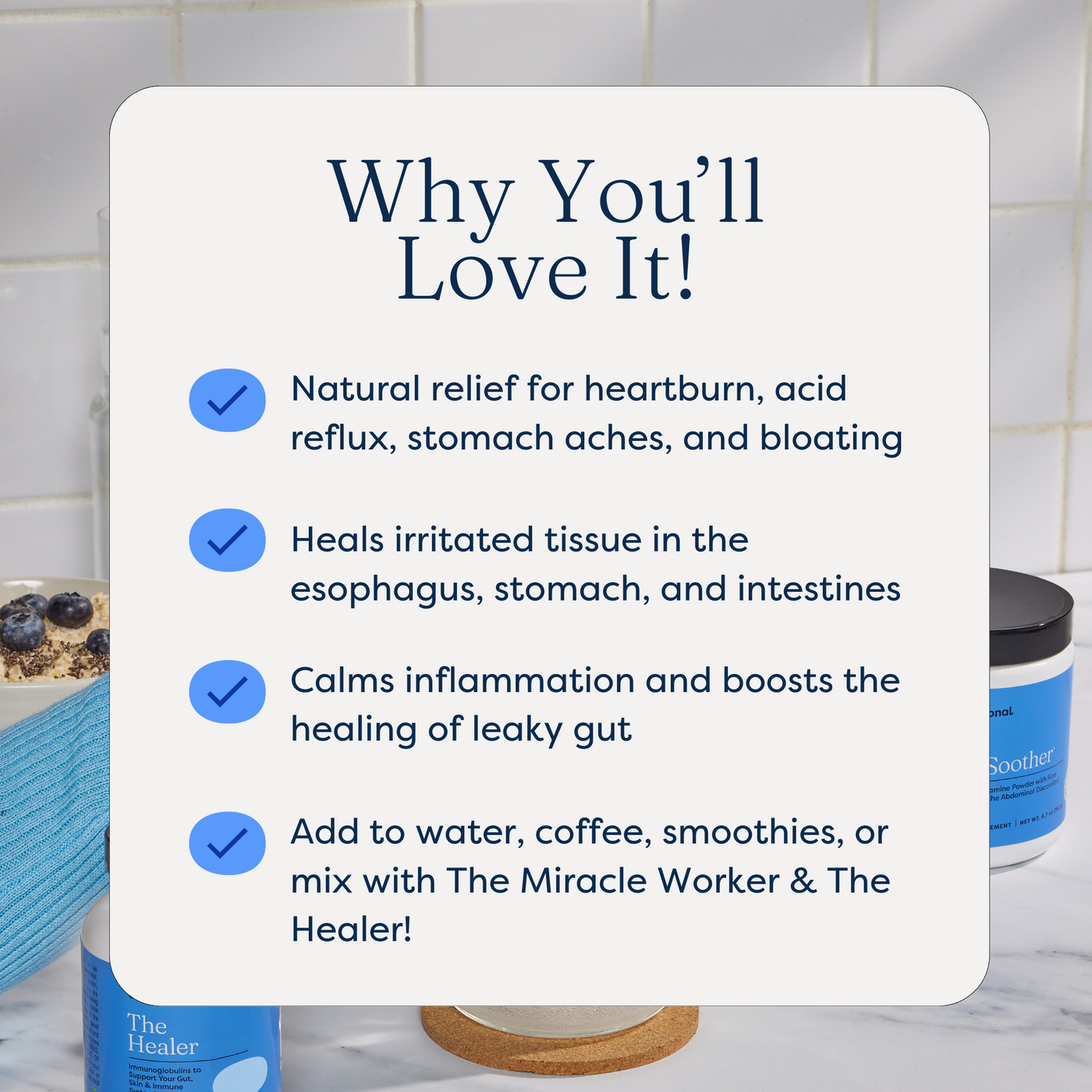 L-Glutamine Powder for Digestion Support: The Soother | GutPersonal